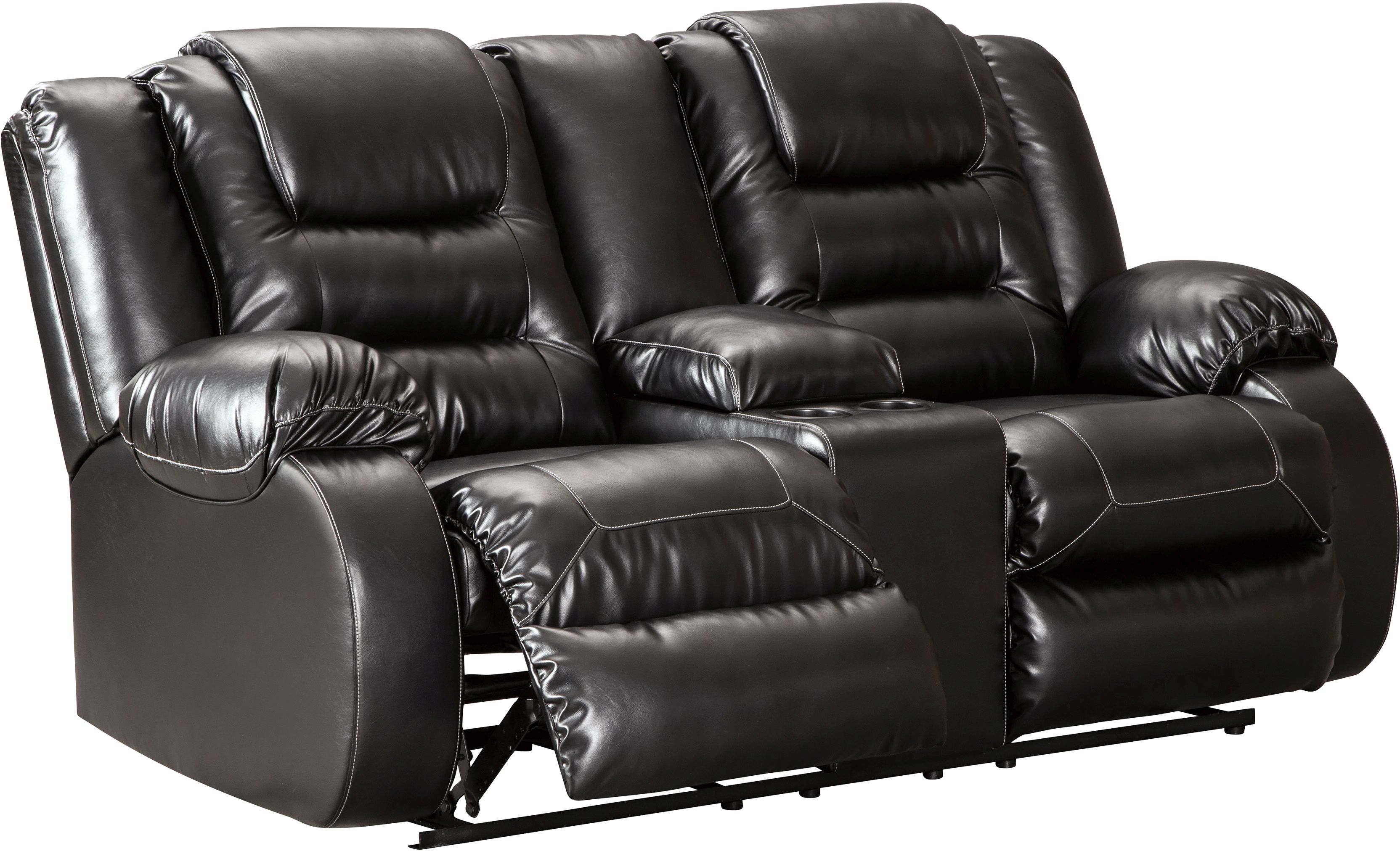 Vacherie reclining loveseat with console store
