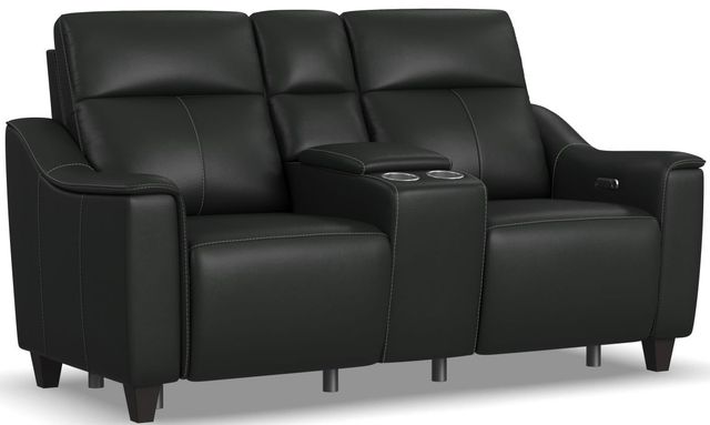 Flexsteel® Walter Power Reclining Loveseat with Console and Power Headrests | Fischer Furniture ...