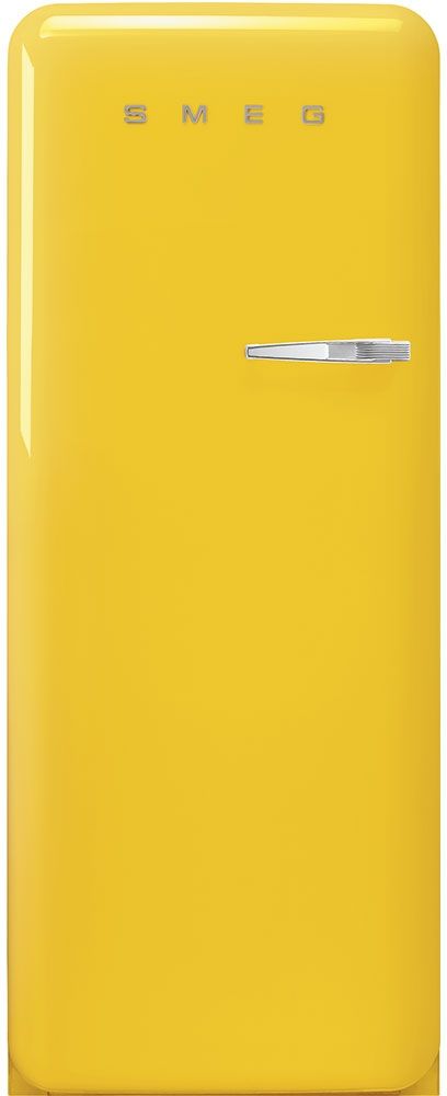 Smeg 50's Retro Style 9.9 Cu. Ft. Yellow Top Freezer Refrigerator ...