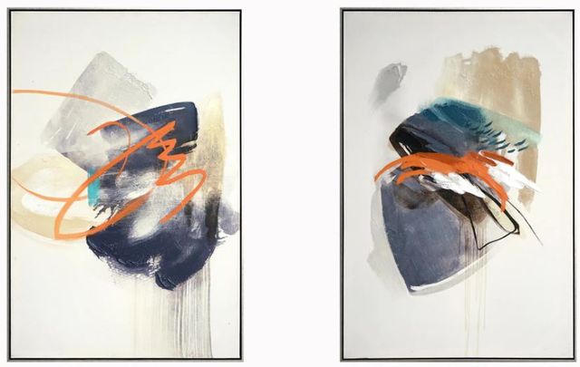 Classy Art 2-Piece 47" Hand Painted Textured Wall Art Set | Fischer ...