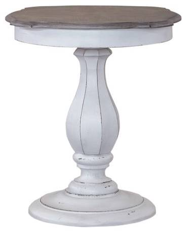 Liberty magnolia manor antique white end table store