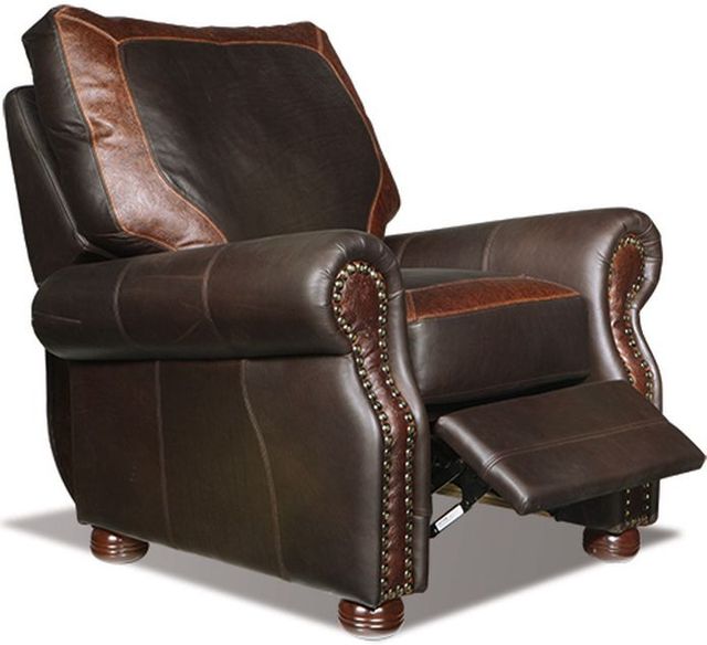 Campio Furniture Legacy Leather Mason Dark Brown Recliner Chair ...