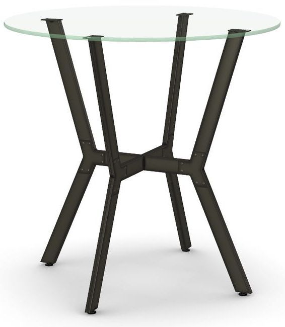 Amisco Customizable Norcross 36" Round Glass Top Counter Height Table ...