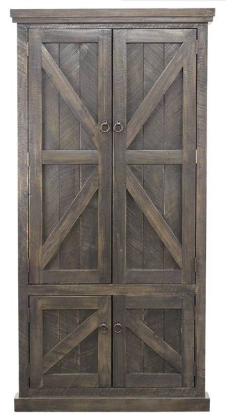 American Heartland Manufacturing Rustic Corner Pantry | Primetime Audio ...
