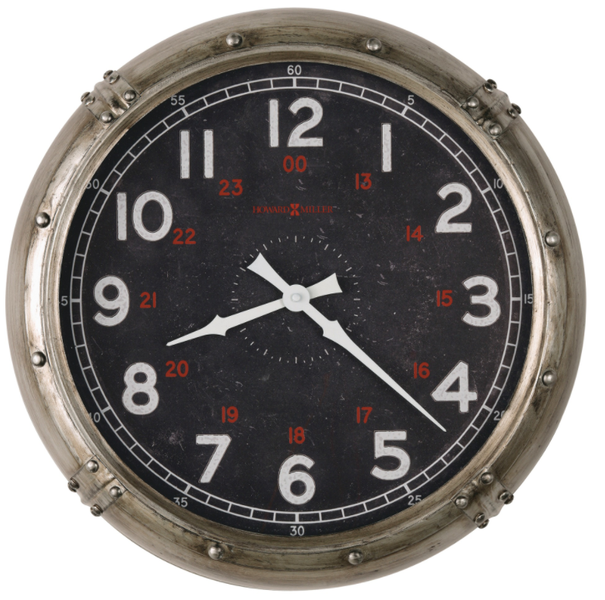 Howard Miller® Riggs Aged-Silver Gallery Wall Clock | Livingston, TN