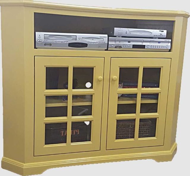 American Heartland Manufacturing Poplar 50" Tall Curve Corner TV Stand ...