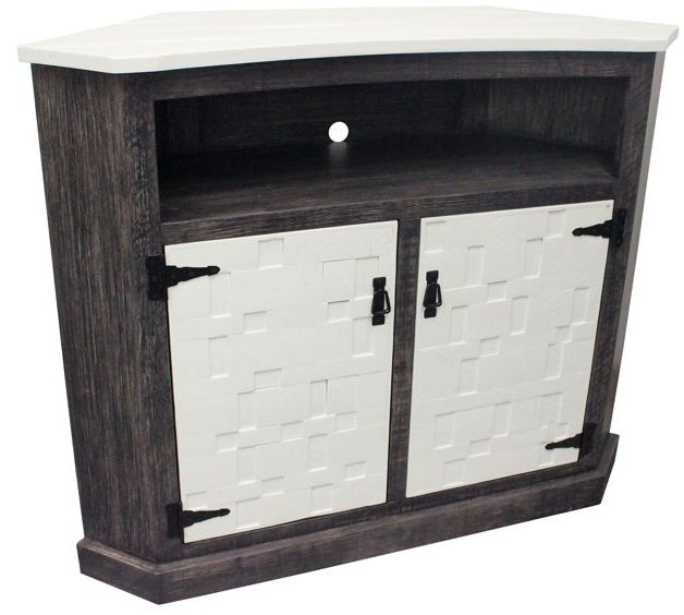 American Heartland Manufacturing Rustic White Two-Tone Mosaic Tall ...