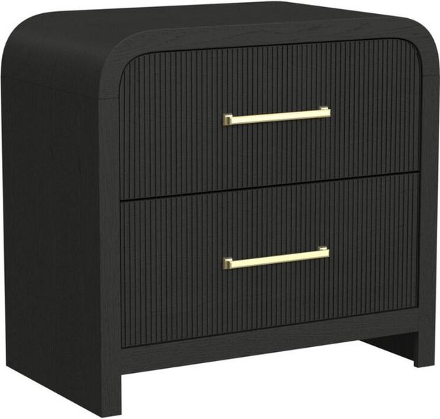 Elements International Ridgemont Black Nightstand | Bob Mills Furniture