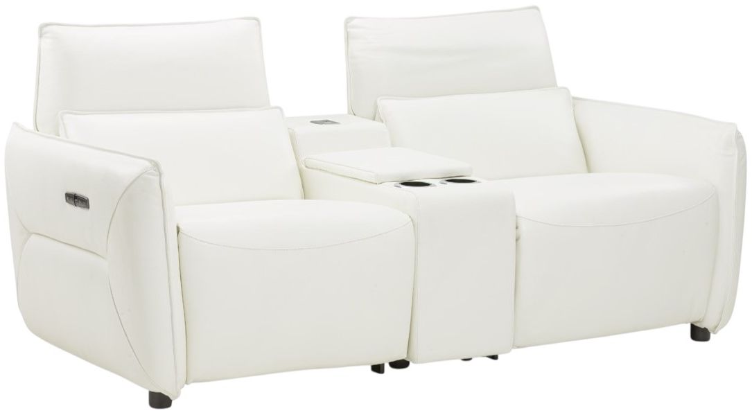 Michael Amini® Mia Bella 3-Piece Snow White Leather Power Reclining ...