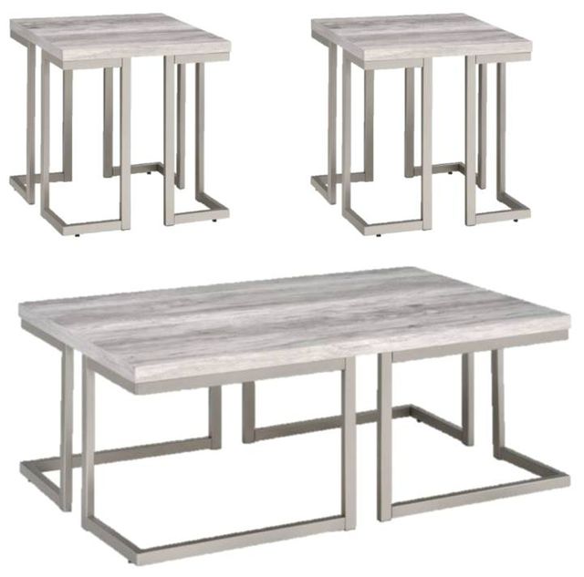 Steve Silver Co. David 3-Piece Gray Occasional Table Set | Davis Home ...