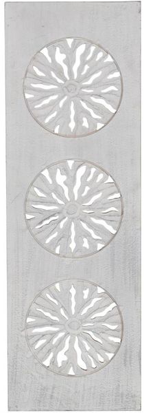 Deco Marche Cream Floral Handmade Distressed Intricately Carved Wall ...