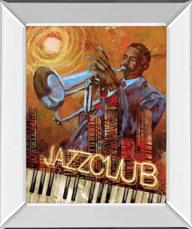 Classy Art Jazz Club by Conrad Knutsen Mirrored Frame Wall Art ...