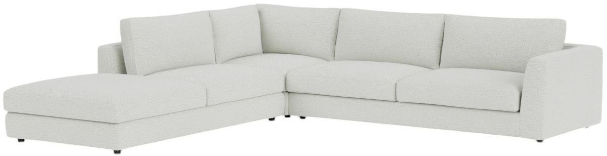 EQ3 Customizable Cello Plush 3-Piece Left-Arm Facing Sofa Sectional and ...