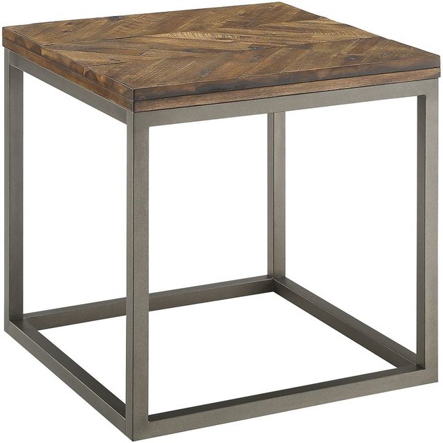 Steve Silver Co. Lorenza Smoky Honey End Table with Gray Base | Bedroom ...