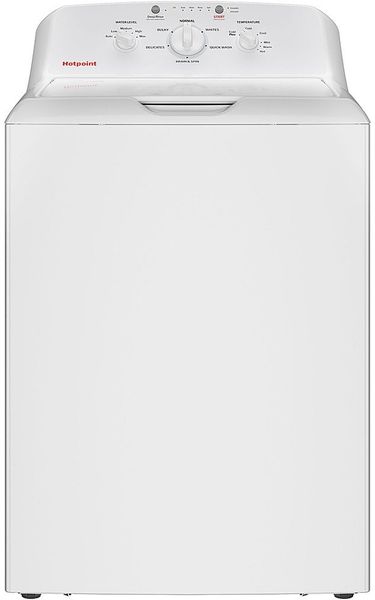 Hotpoint 4 Cu. Ft. White Agitator Top Load Washer with Stainless Steel ...