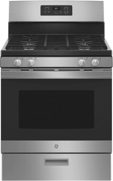 GE® 30" Stainless Steel Freestanding Natural Gas Range | Grand ...