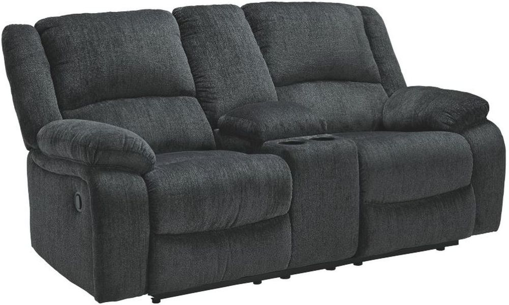 Signature Design by Ashley® Draycoll Slate Manual Reclining Loveseat ...