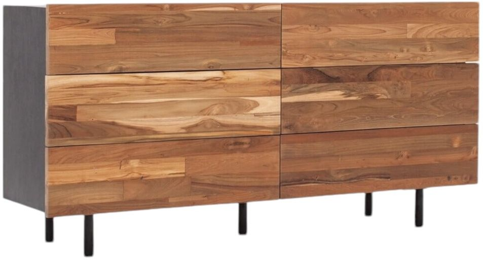EQ3 Reclaimed Teak Charcoal Double Dresser Palliser Rooms EQ3 Saskatoon SK