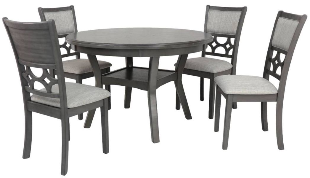 New Classic® Home Furnishings Mitchell 5-Piece Gray Dining Set | BlvdHome