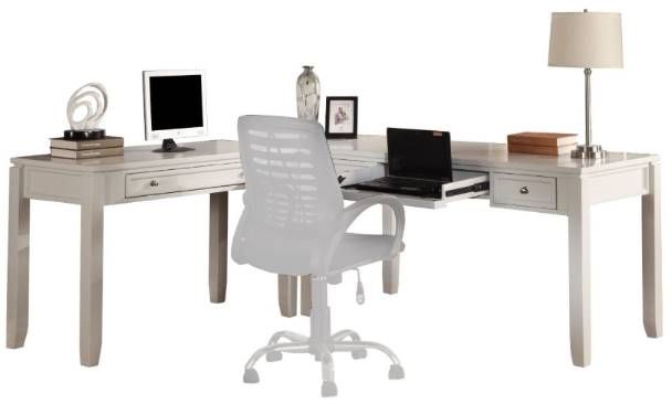 Parker House® Boca 3-Piece Cottage White L-Shaped Office Desk Set | The ... Parker House® Boca 3-Piece Cottage White L-Shaped Office Desk Set | The ...