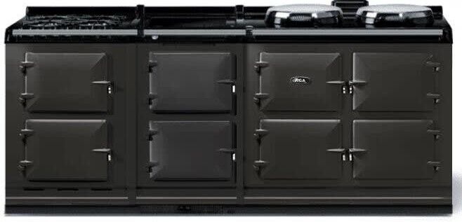 AGA™ eR7 210 Classic Cast Iron 83" Pewter Pro Style Slide In Dual Fuel ...