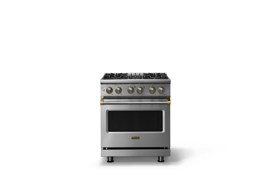 Viking® 5 Series 30" Stainless Steel Pro Style Dual Fuel (NG) Range ...