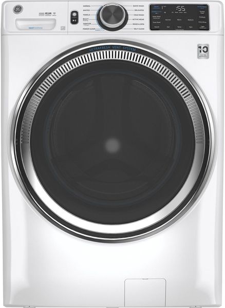 GE® 4.8 Cu. Ft. White Smart Front Load Washer | Nawara Brothers Home Store