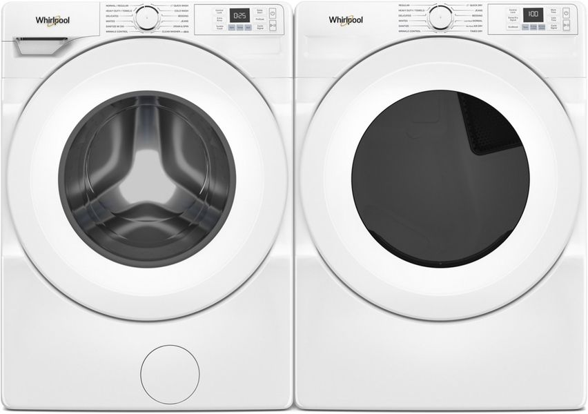 Whirlpool® White Front Load Washer & Gas Dryer Laundry Pair | Famous ...