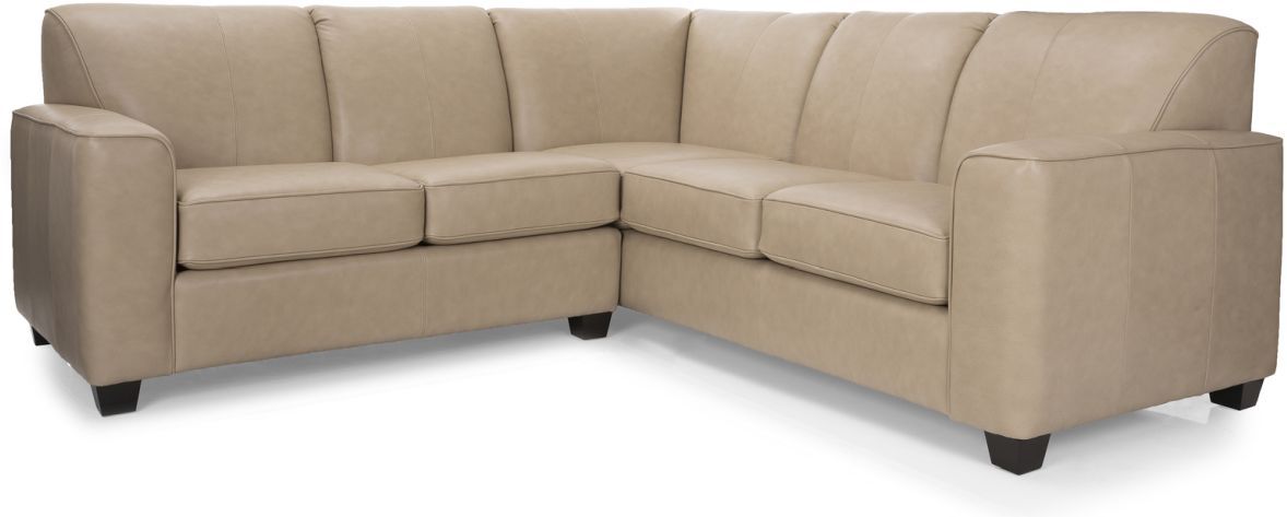Decor-Rest® Furniture LTD 3705 2-Piece Beige Leather Sectional Sofa ...