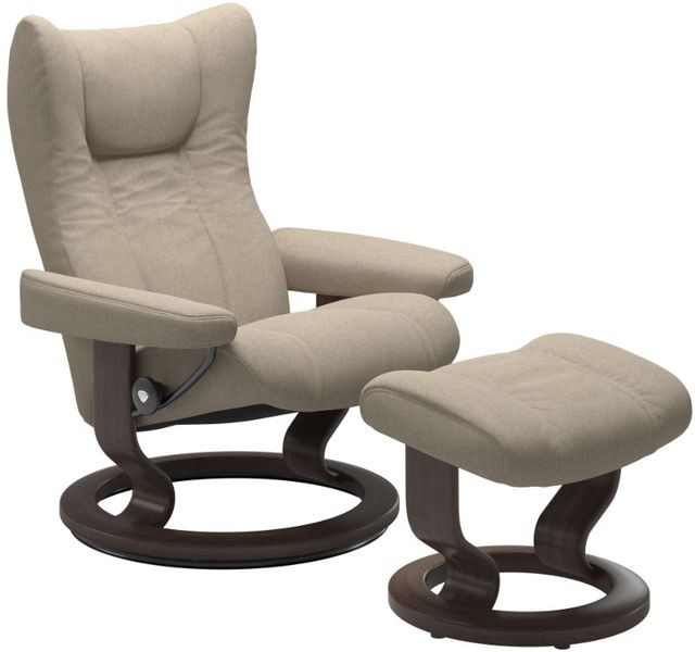 Stressless® by Ekornes® Customizable Wing Medium Manual Recliner and ...