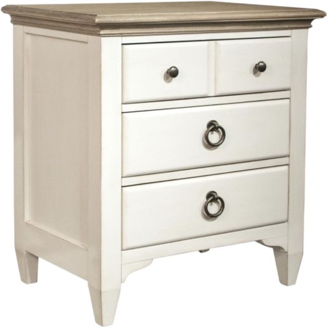 Riverside Furniture Myra Natural/Paperwhite Nightstand | Besche ...