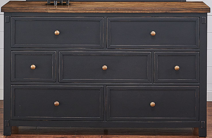 A-America® Stormy Ridge Bedroom Chicory/Slate Black Dresser ...