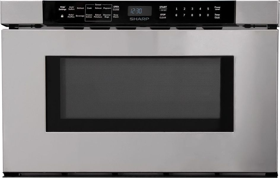 Sharp® 1.2 Cu. Ft. Stainless Steel Microwave Drawer | FW Black