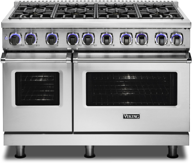 Viking® 7 Series 48" Stainless Steel Freestanding Dual Fuel Liquid ...
