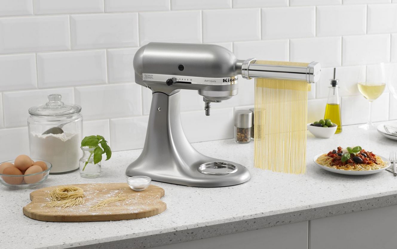 KitchenAid 2 Piece Stainless Steel Pasta Cutter Set Stand Mixer Attachment Buzaid Appliance Brookfield and Danbury CT