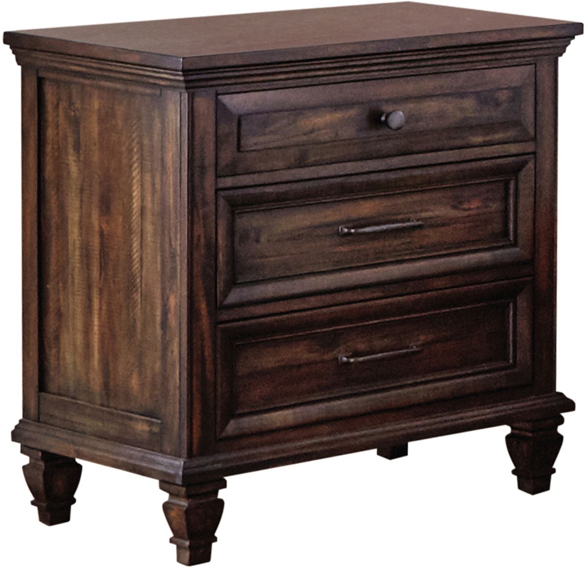 3 drawer nightstand brown store