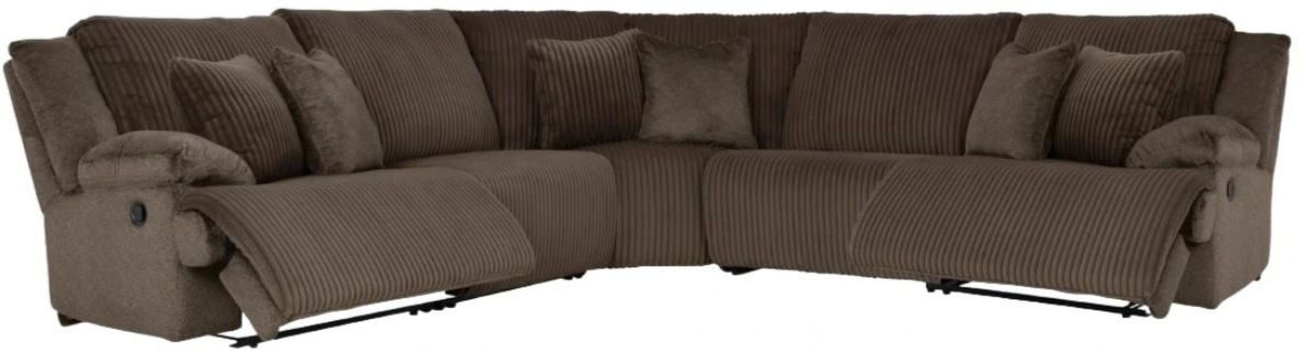 Signature Design by Ashley® Top Tier 5-Piece Chocolate Curved Manual ...