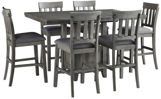 Signature Design by Ashley® Hallanden Gray 7-Piece Counter Height ...