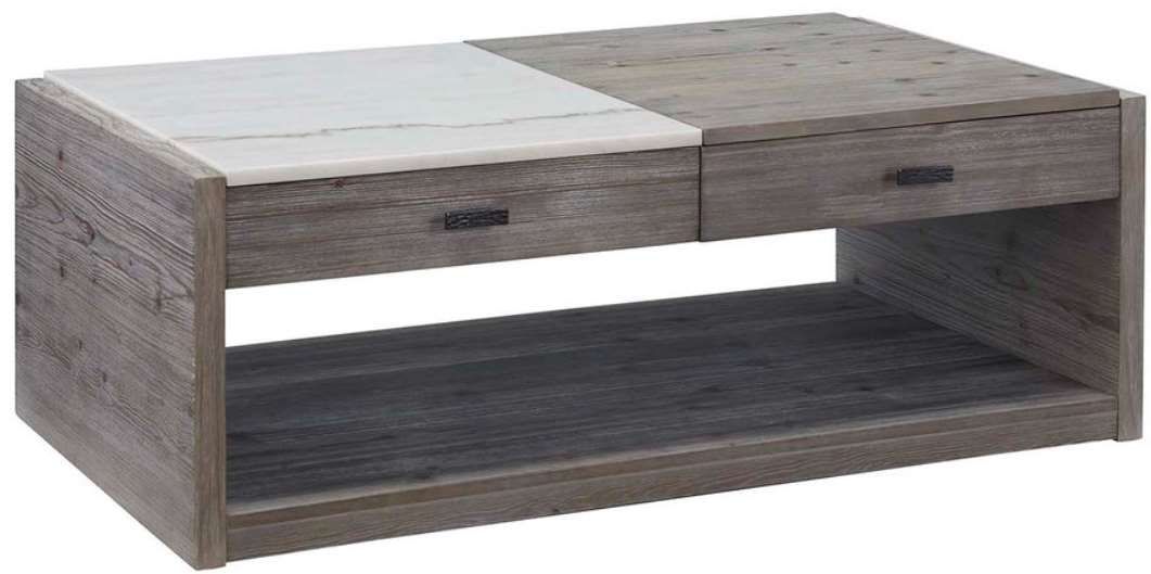 Progressive® Furniture Moonbeam White Lift-Top Cocktail Table with ...