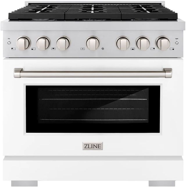 ZLINE Paramount 36" Stainless Steel Freestanding Dual Fuel Range with ...