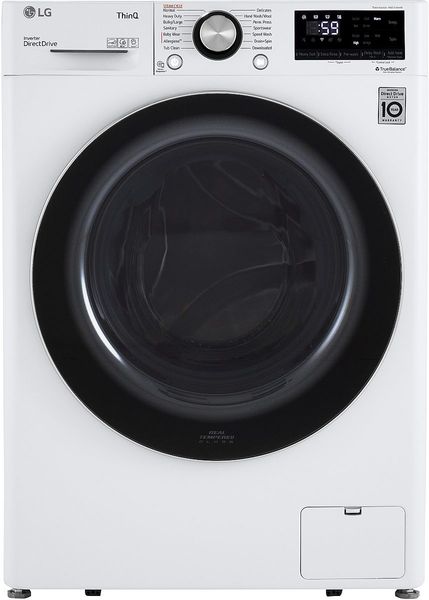LG 2.4 Cu. Ft. White Smart Wi-Fi Enabled Compact Front Load Washer with ...