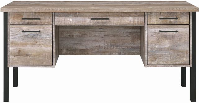 Coaster® Samson Rustic Weathered Oak Office Desk | Fred's Furniture Co ...