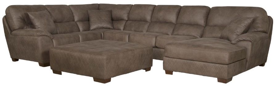 Jackson Furniture Royce 4-Piece Taupe Right Side Facing U-Shape Chaise ...