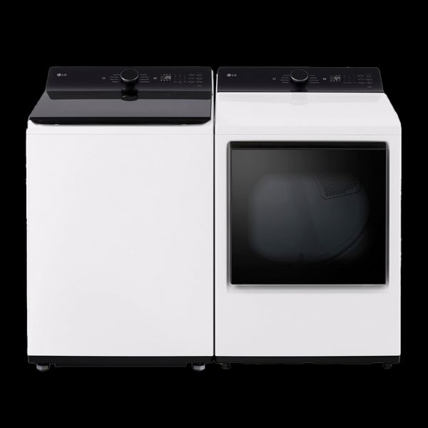 LG Alpine White Top Load Washer & Electric Dryer Laundry Pair | Famous ...
