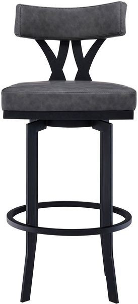 Armen Living Natalie Black/Vintage Gray Bar Stool | Colder's ...