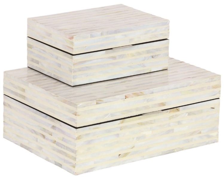 Deco Marche 2-Piece Light Blue Handmade Box Set | Fischer Furniture ...