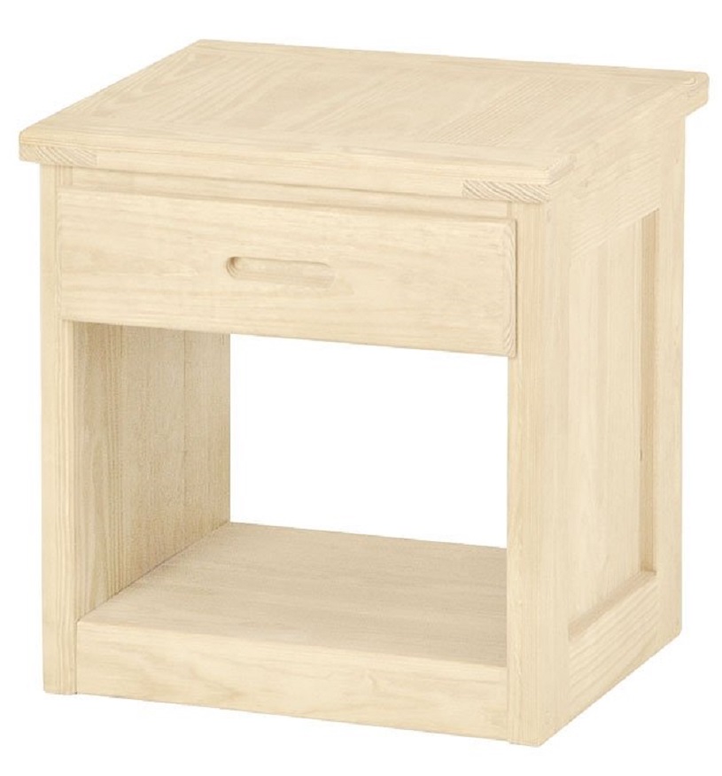 Unfinished wood bedside table store
