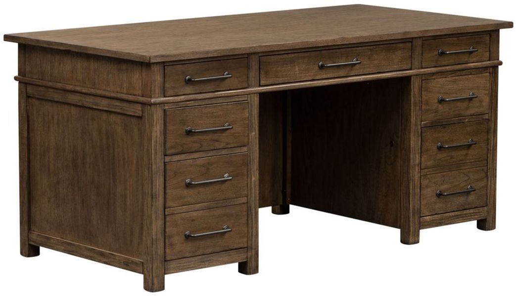 Liberty Furniture Sonoma Road Weather Beaten Bark Desk/Credenza | Van's ...