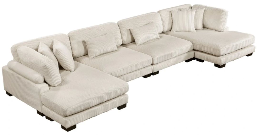 Homelegance® Traverse 4-Piece Beige U-Shape Sectional with Reversible ...
