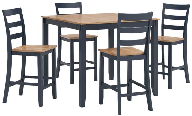 Signature Design by Ashley® Gesthaven 5-Piece Blue/Natural Counter ... Signature Design by Ashley® Gesthaven 5-Piece Blue/Natural Counter ...